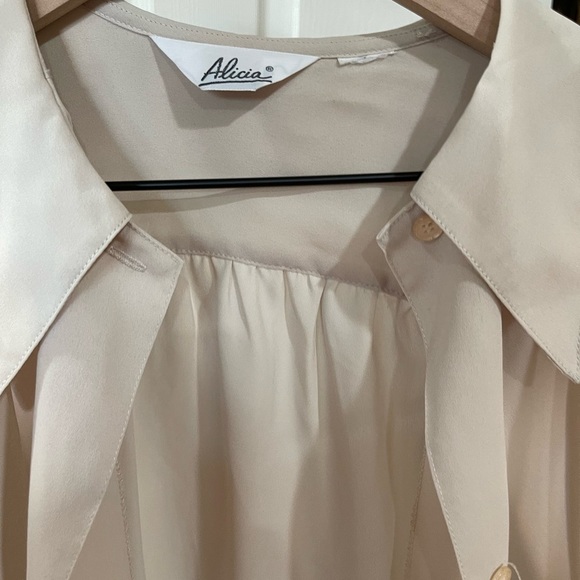 Tops | Vintage Alicia Long Sleeve Sheer Blouse | Poshmark